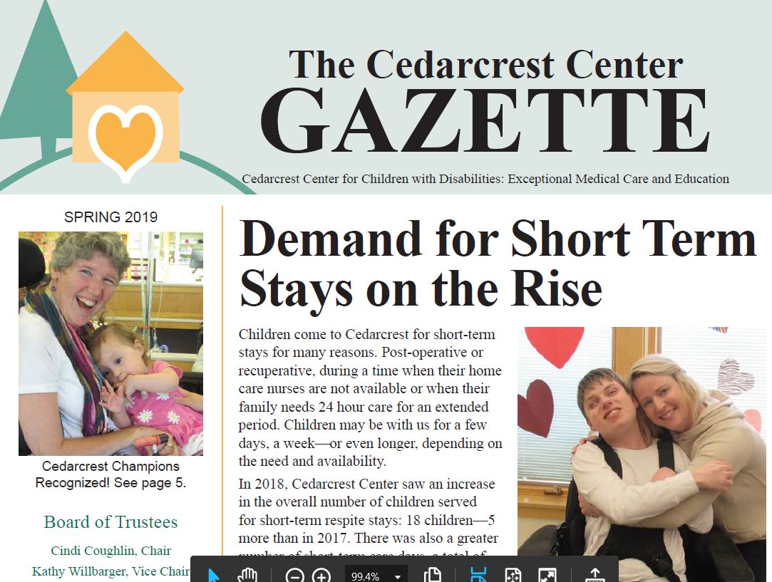 Spring Cedarcrest Gazette is Here! - Cedarcrest